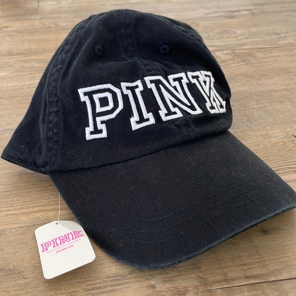 PINK Victoria's Secret | Accessories | Black Pink Baseball Cap | Poshmark